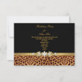 Elegant Gold Black Leopard Birthday Party Invitation | Zazzle