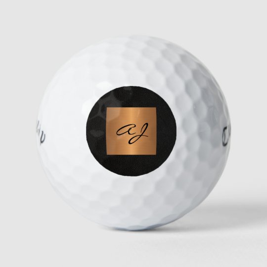 Elegant gold black monogram personalized golf balls | Zazzle.com