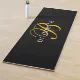 Elegant Gold Black Monogrammed Yoga Mat | Zazzle