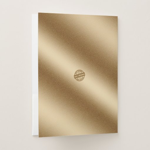 Elegant Gold Black Pocket Folder | Zazzle