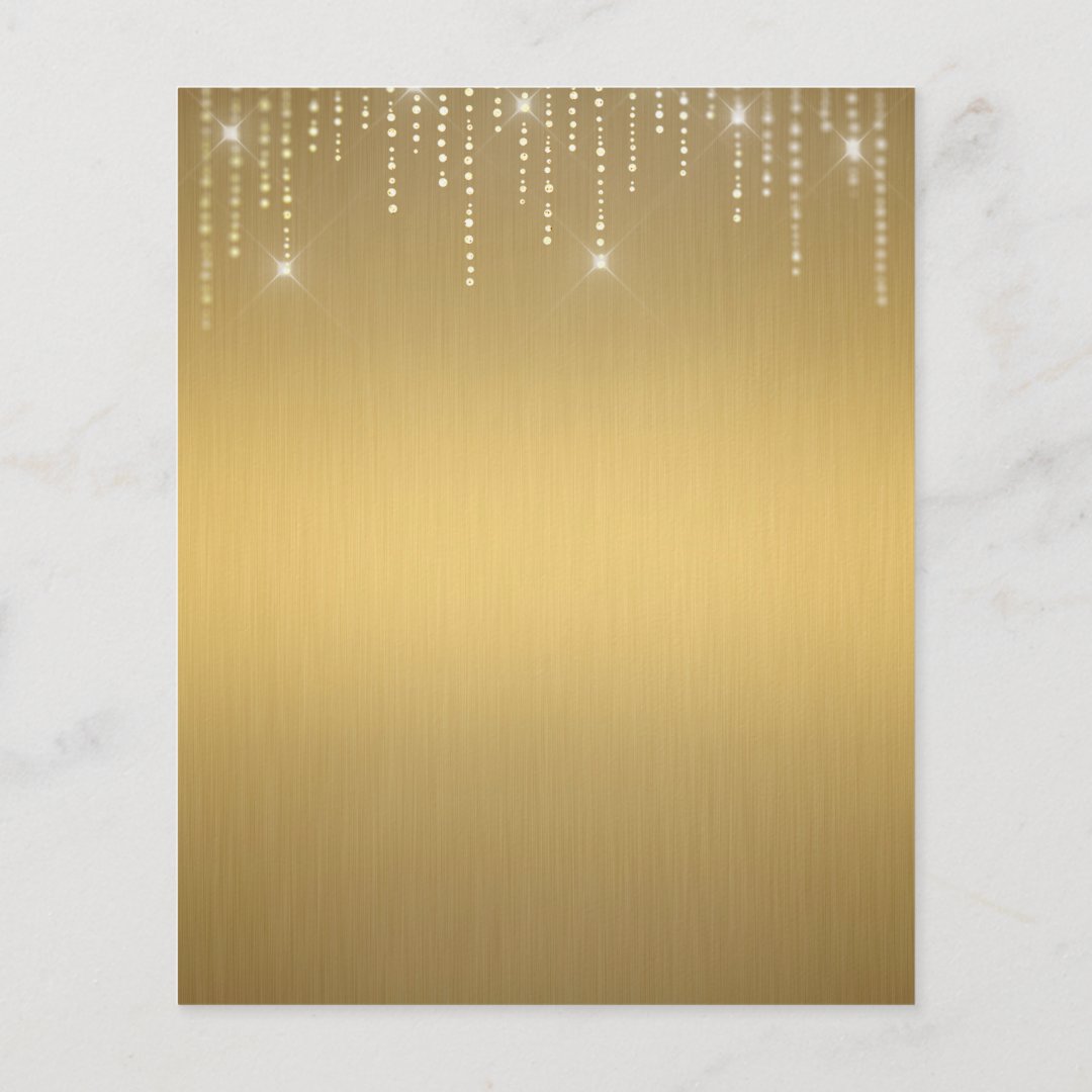 Elegant gold blank flyer | Zazzle