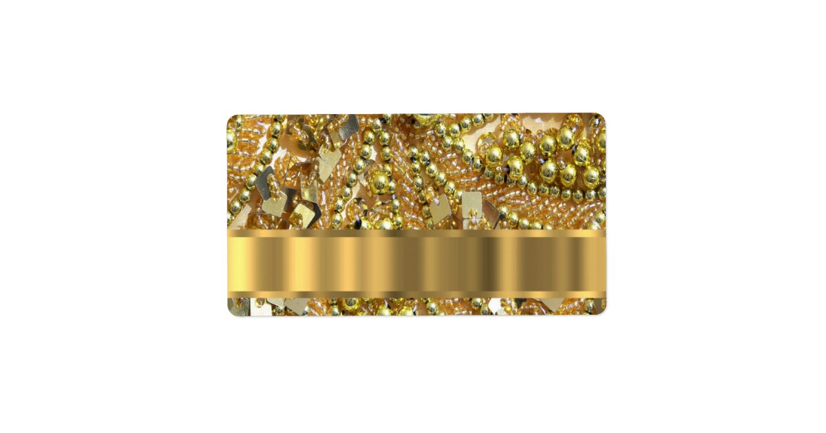 Elegant gold bling label | Zazzle