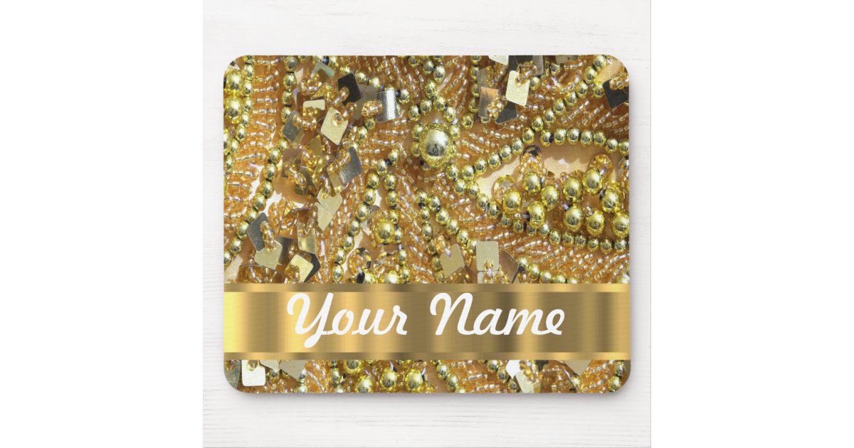 Elegant gold bling mouse pad | Zazzle