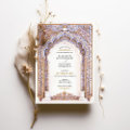 Elegant Gold & Blue Filigree Wedding Invitation | Zazzle