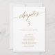 Elegant Gold Book Chapter Table Seating Chart Card | Zazzle