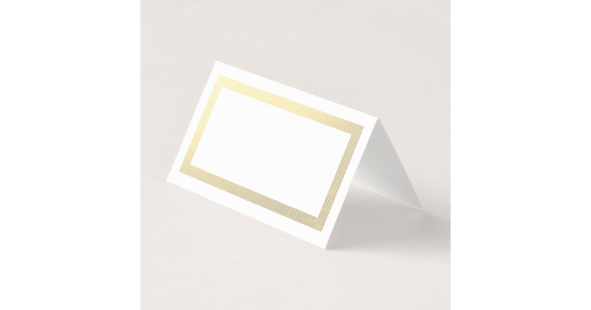 Elegant Gold Border Blank Table Guest Place Card | Zazzle.com