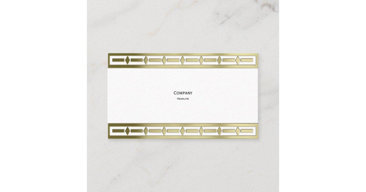 Elegant Gold Border Business Card | Zazzle