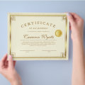 Elegant Gold Border Certificate Achievement Award Flyer | Zazzle