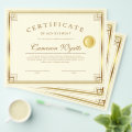 Elegant Gold Border Certificate Achievement Award Flyer | Zazzle