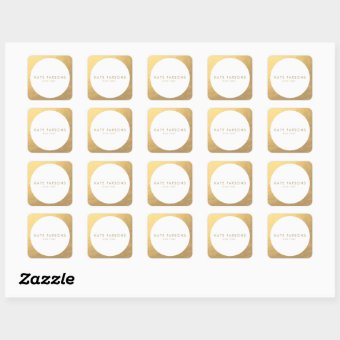 Elegant Gold Border Classic Round Sticker | Zazzle