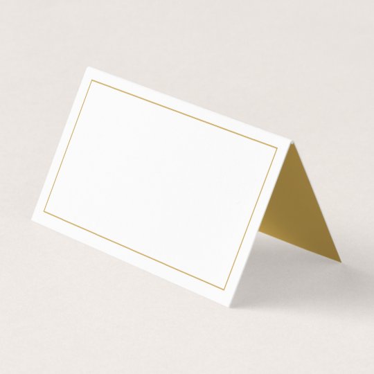 Elegant Gold Border Place Card | Zazzle.com