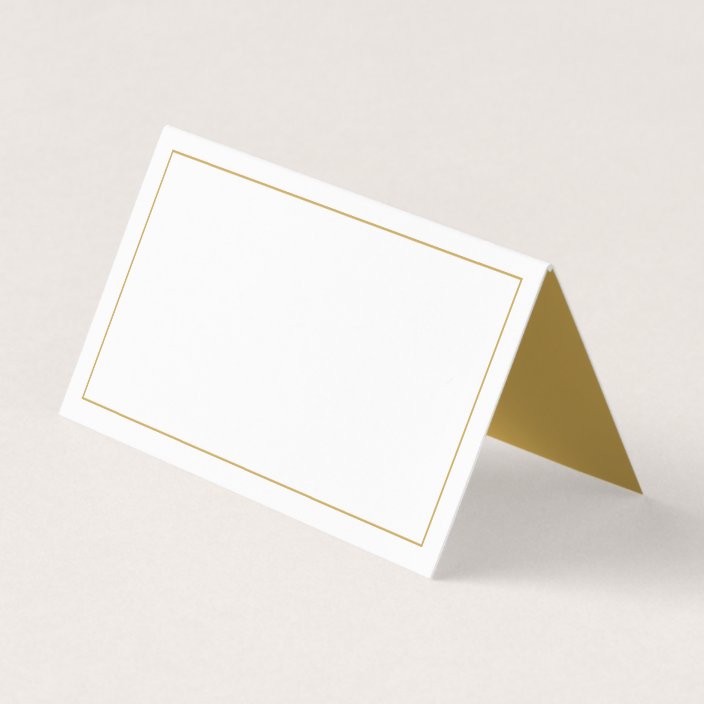 Elegant Gold Border Place Card | Zazzle.com