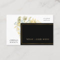 Elegant Gold Border Wildflower QR CODE Business Card | Zazzle