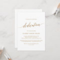 Elegant Gold Calligraphy Baby Dedication Invitation | Zazzle