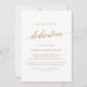 Elegant Gold Calligraphy Baby Dedication Invitation | Zazzle