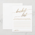 Elegant Gold Calligraphy Bucket List Cards | Zazzle