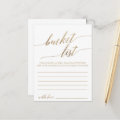 Elegant Gold Calligraphy Bucket List Cards | Zazzle