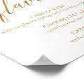Elegant Gold Calligraphy Cake Flavors Sign | Zazzle