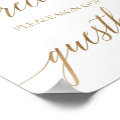 Elegant Gold Calligraphy For The Record Sign | Zazzle