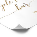 Elegant Gold Calligraphy Hot Apple Cider Bar Sign | Zazzle