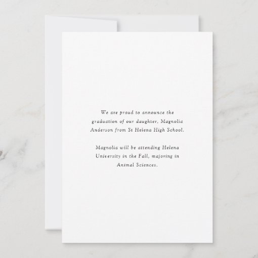 Elegant Gold Calligraphy Photo Arch Graduation Announcement | Zazzle
