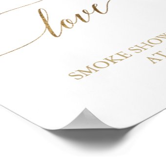 Elegant Gold Calligraphy Smoking Hot Love Sign | Zazzle