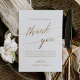 Elegant Gold Calligraphy Thank You Reception Card | Zazzle