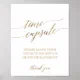 Elegant Gold Calligraphy Time Capsule Sign | Zazzle