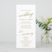 Elegant Gold Calligraphy Wedding Program | Zazzle