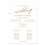 Elegant Gold Calligraphy Wedding Program Poster | Zazzle