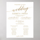 Elegant Gold Calligraphy Wedding Program Poster | Zazzle.com