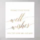 Elegant Gold Calligraphy Well Wishes Sign | Zazzle