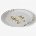 Elegant Gold Carriage White Storybook Royal Paper Plates | Zazzle