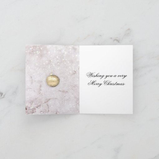 Elegant Gold Christmas Decorations and Glitter Holiday Card | Zazzle