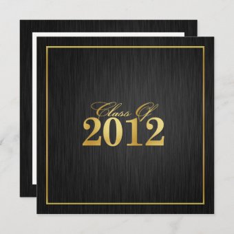 Elegant "Gold" Class of 2012 Graduation Invitation | Zazzle