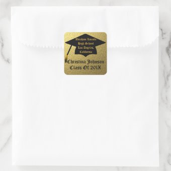 Elegant Gold Class Of ?? Graduation Stickers | Zazzle