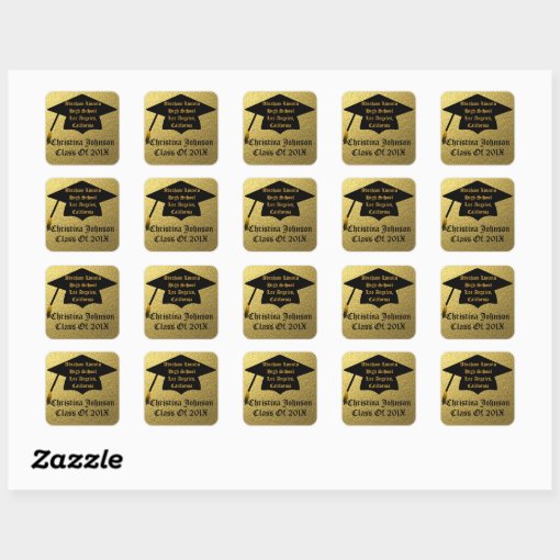 Elegant Gold Class Of ?? Graduation Stickers | Zazzle