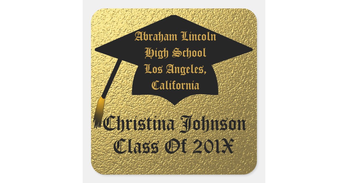 Elegant Gold Class Of ?? Graduation Stickers | Zazzle