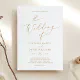 Elegant Gold Color Script Wedding Invitation | Zazzle