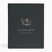 Elegant Gold Conch Shell Personalized Mini Binder | Zazzle