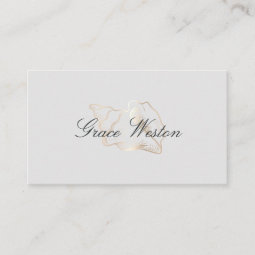 Elegant Gold Conch Shell Script Business Card | Zazzle
