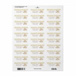 Elegant,Gold Confetti,Flowes AddressLabel Label | Zazzle