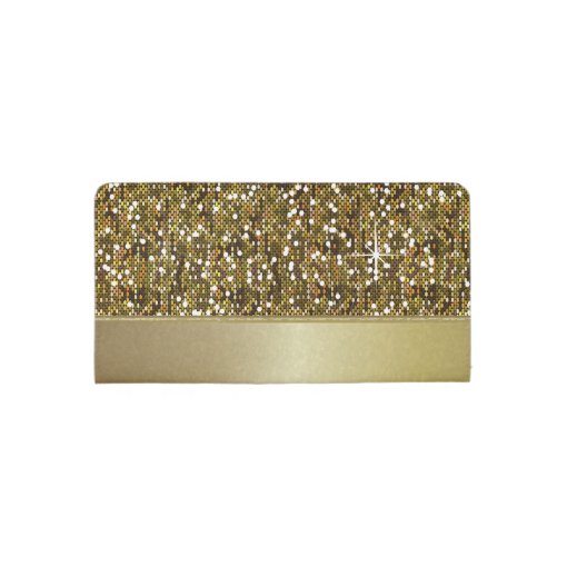 Elegant Gold Confetti Glittery Print Checkbook Cover | Zazzle