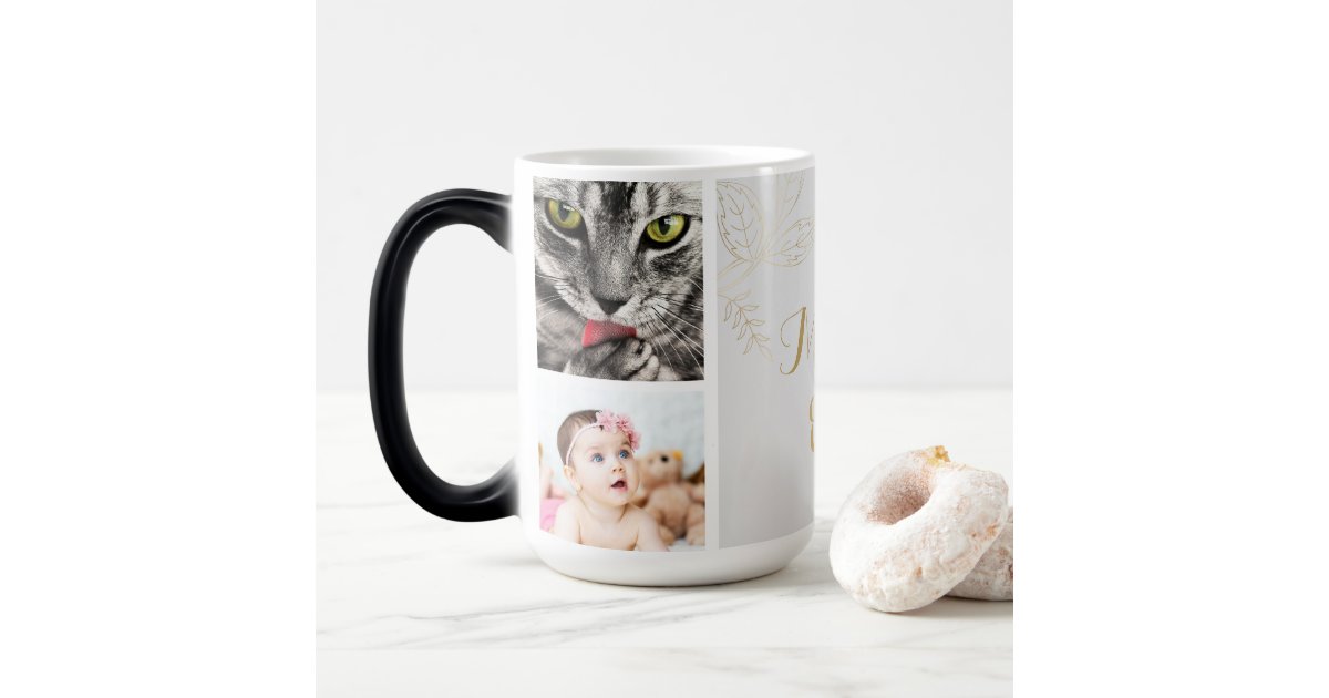 Elegant Gold Coolest Mom Ever Photo Color Morph Mug | Zazzle