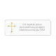 Elegant Gold Cross Return Address Label | Zazzle