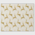 Elegant Gold Deer Christmas Wrapping Paper | Zazzle