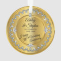 Elegant Gold Diamonds 50th Wedding Anniversary Ornament | Zazzle
