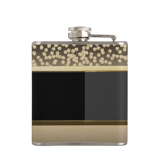 Elegant Gold Diamonds-Glittery Lip-Personalized Hip Flask | Zazzle