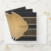 Elegant, Gold Diamonds-Personalized Pocket Folder | Zazzle