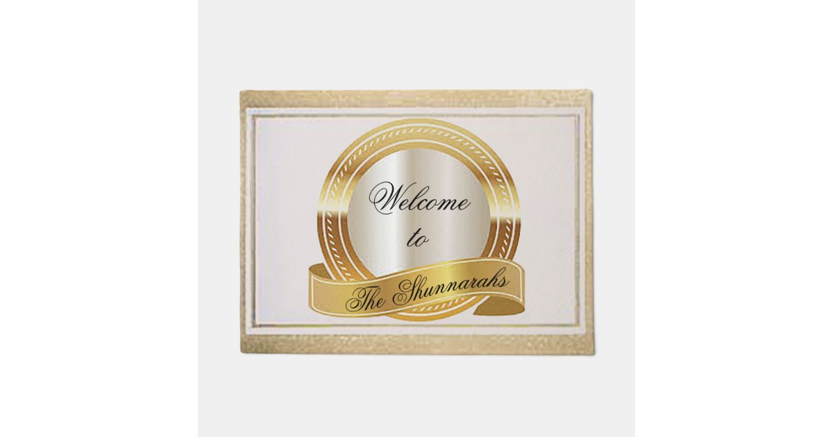 Elegant Gold Door Mat | Zazzle